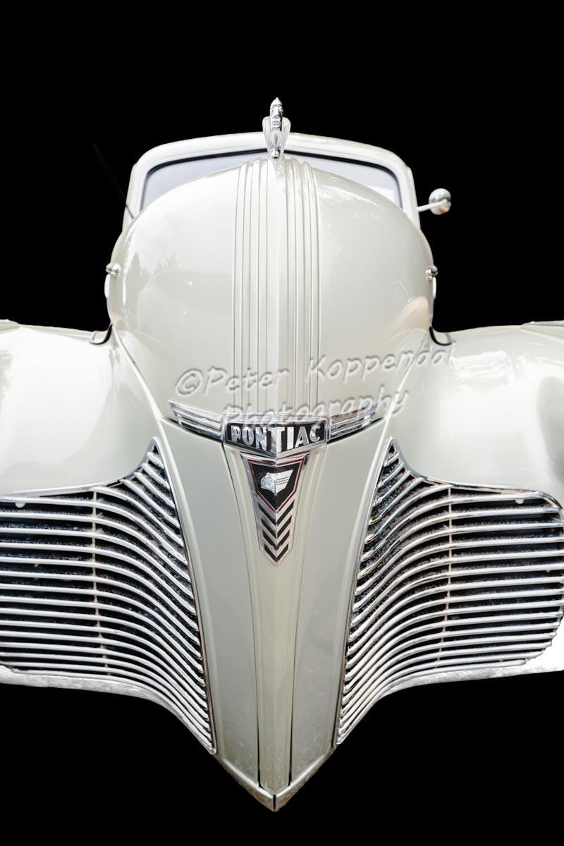 940 Pontiac Arrow Photograph, Vintage Art Deco Chrome Grille With ...