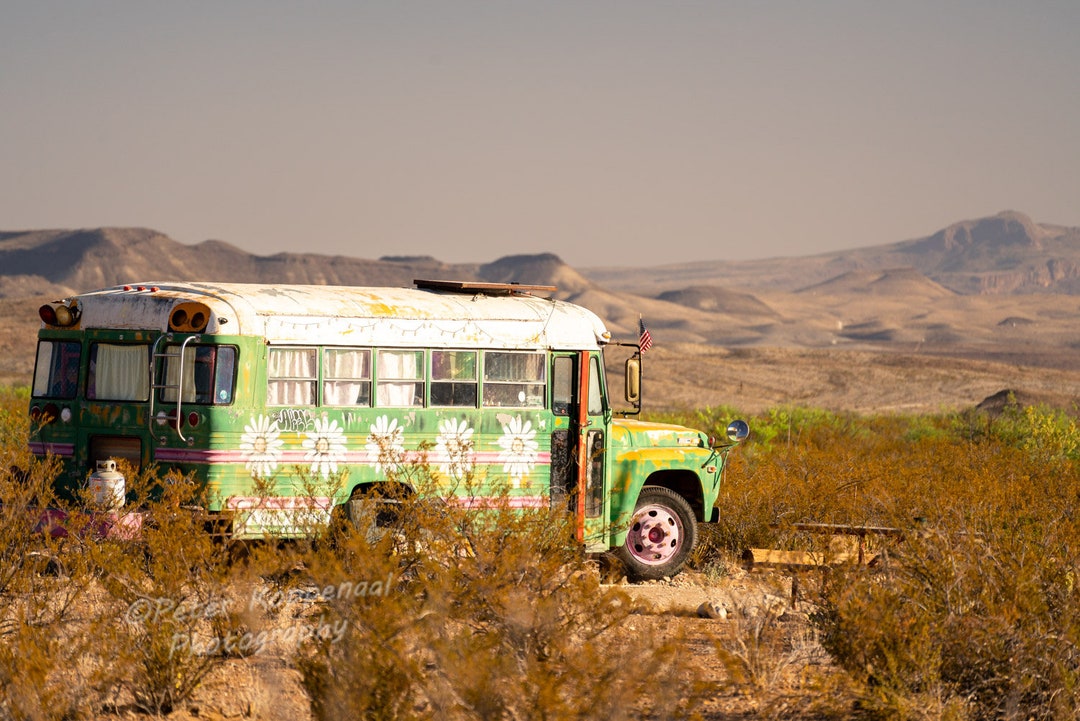 Hippie Bus, Texas Art Print, Nomad Art, Southwest Decor, BOHO Wall ...