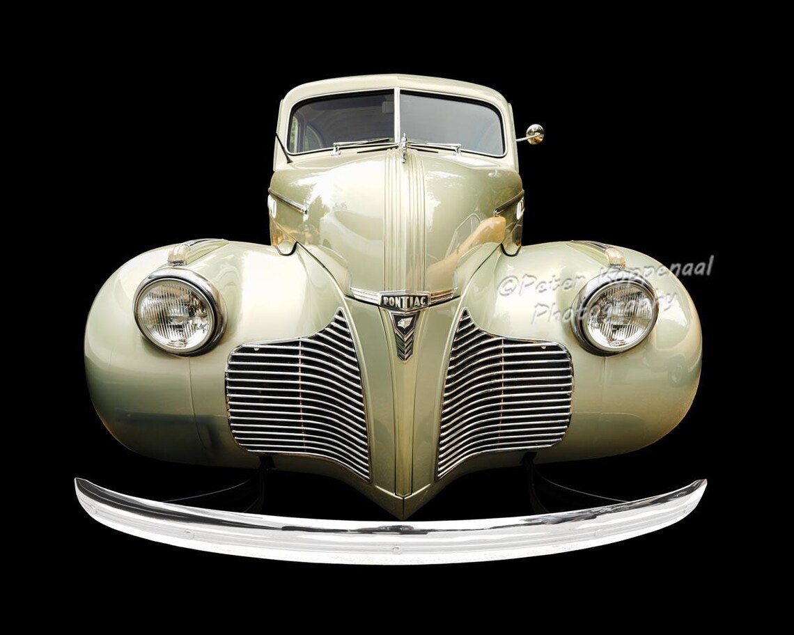 940 Pontiac Arrow Photograph, Vintage Art Deco Chrome Grille With ...