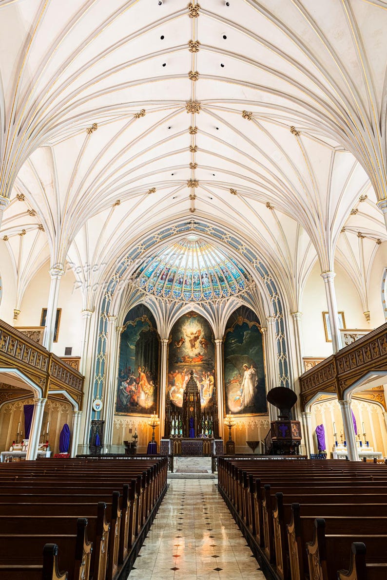 St. Patrick's Church New Orleans Print, Religious Wall Art, Altar Apse ...