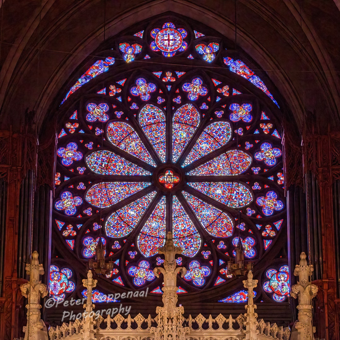 Rose Window Photo, Cathedral Basilica Sacred Heart Stained Glass ...