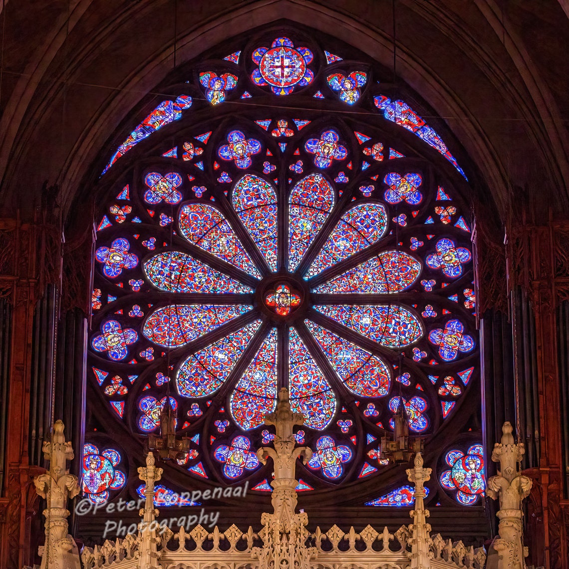 Rose Window Photo Cathedral Basilica Sacred Heart Stained - Etsy