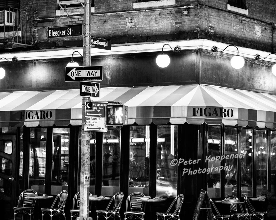 Cafe Figaro Print, Bleecker Street Greenwich Village, NYC Photography ...