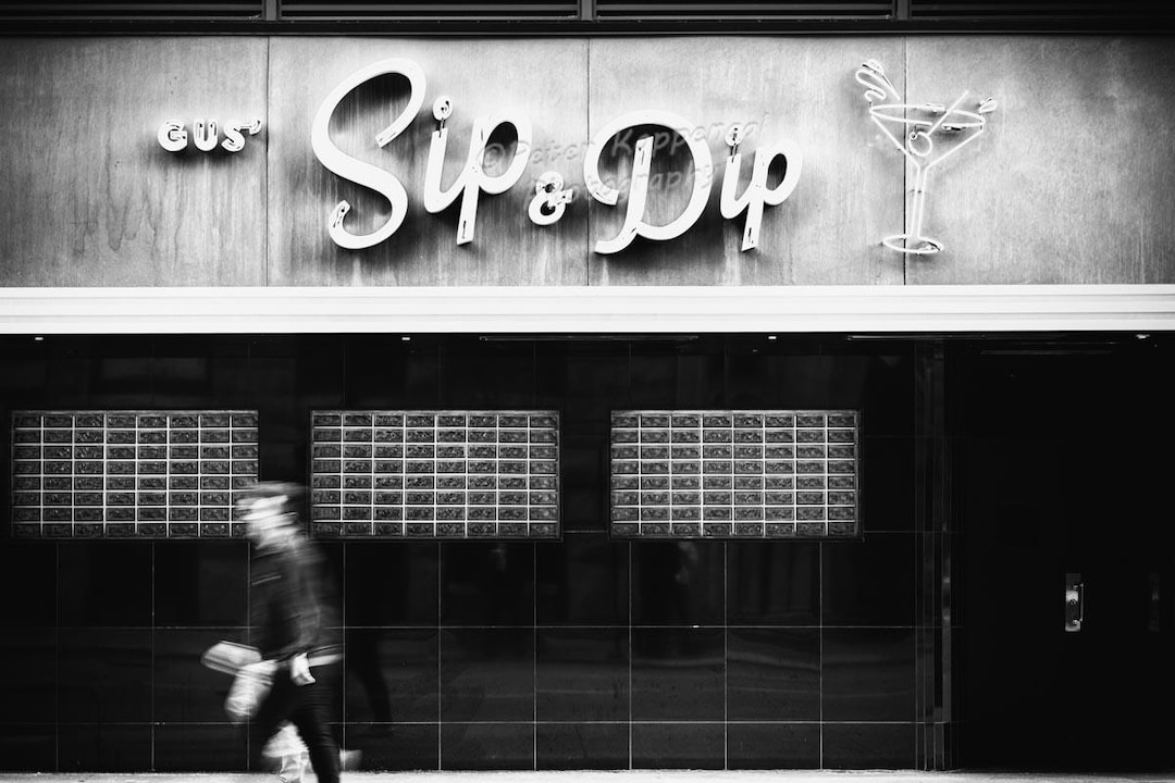 Gus' Sip & Dip Bar PRINT, Chicago Photography, Modern Bar Cart Decor ...