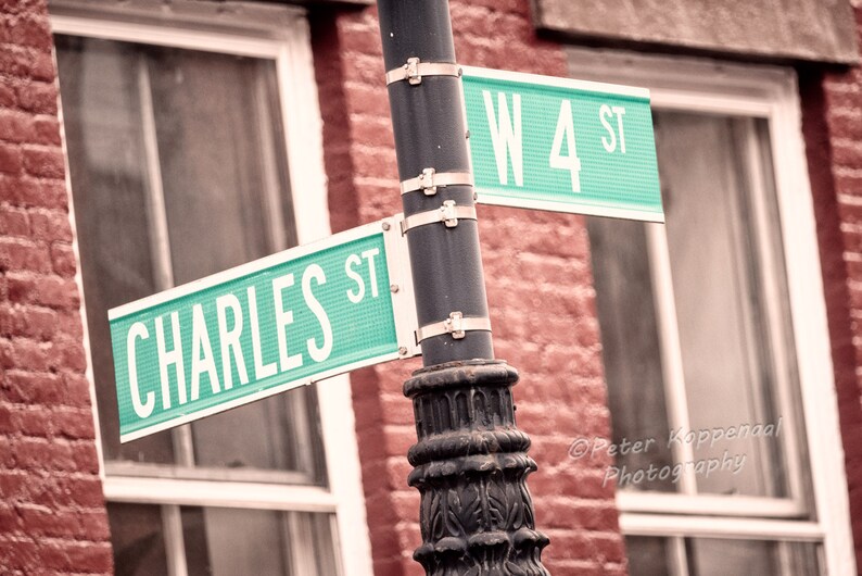 West 4th Street Charles Street Sign, Greenwich Village, West Village ...