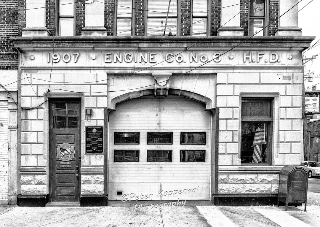 Hoboken, Fire House, New Jersey Wall Art, Fireman Gift, Firefighter ...