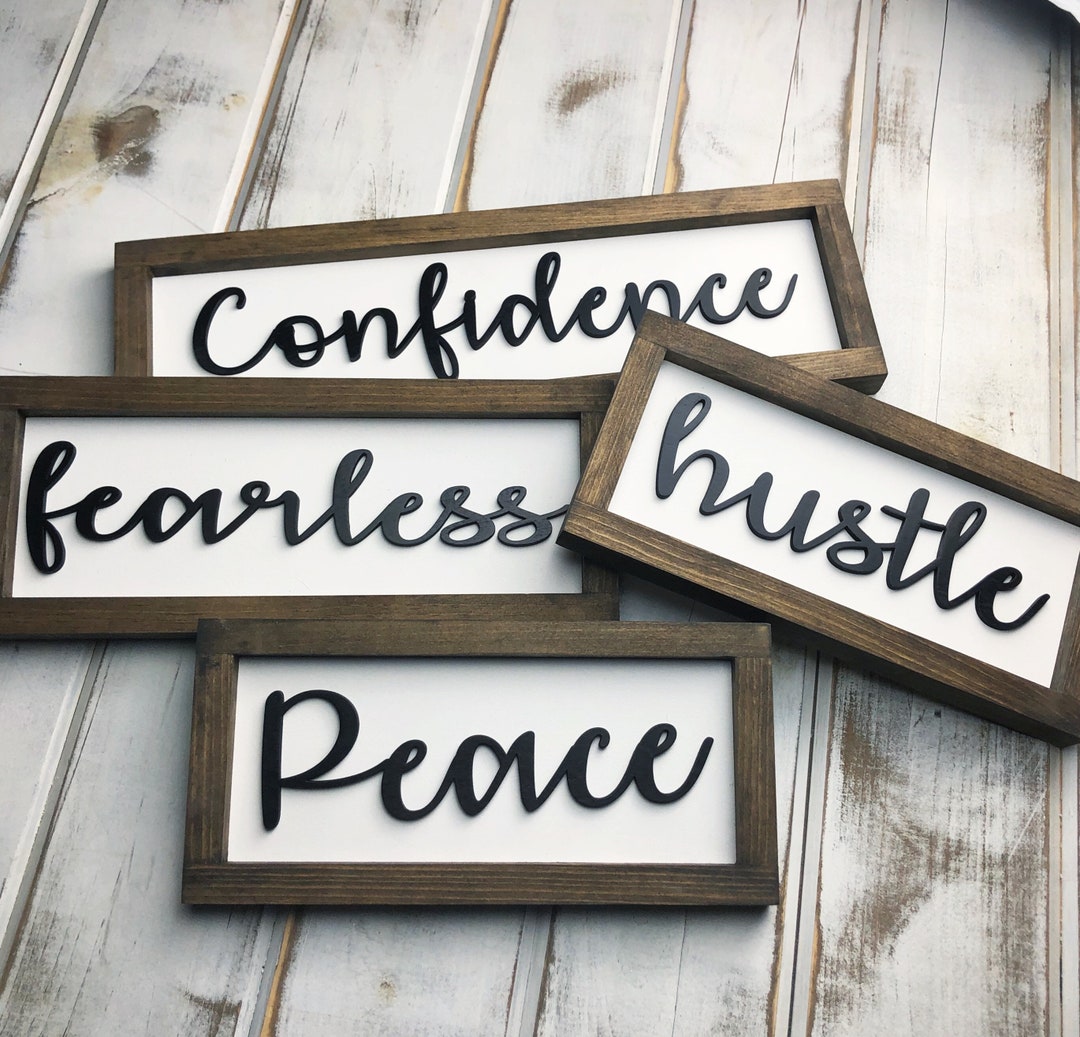 One Little Word Sign, Word of the Year, One Word, Mantra Sign,intention ...