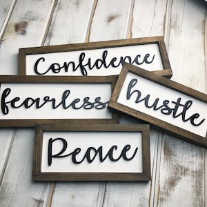 One Little Word Sign, Word of the Year, One Word, Mantra Sign,intention ...