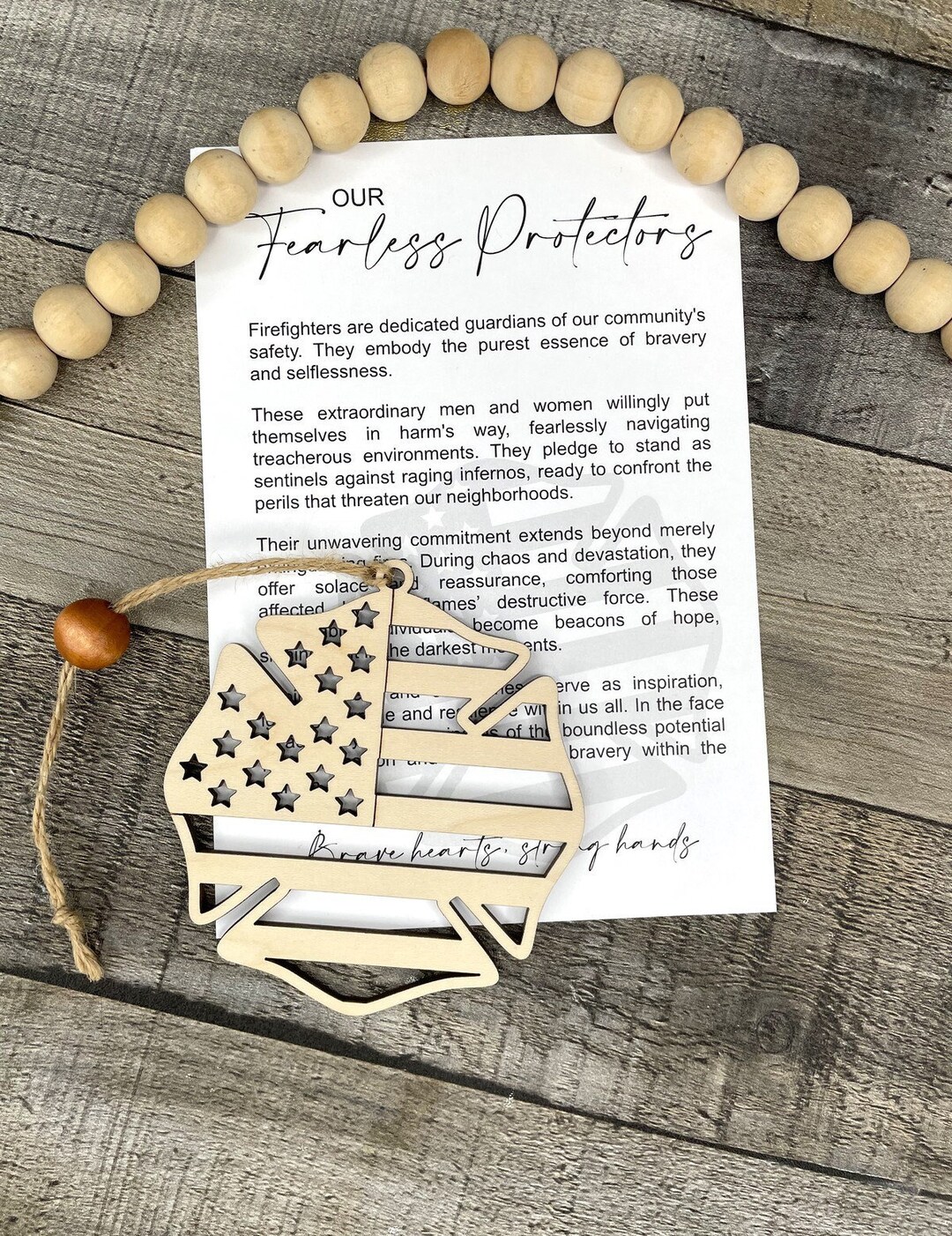 Fearless Protector / Firefighter Ornament - Etsy