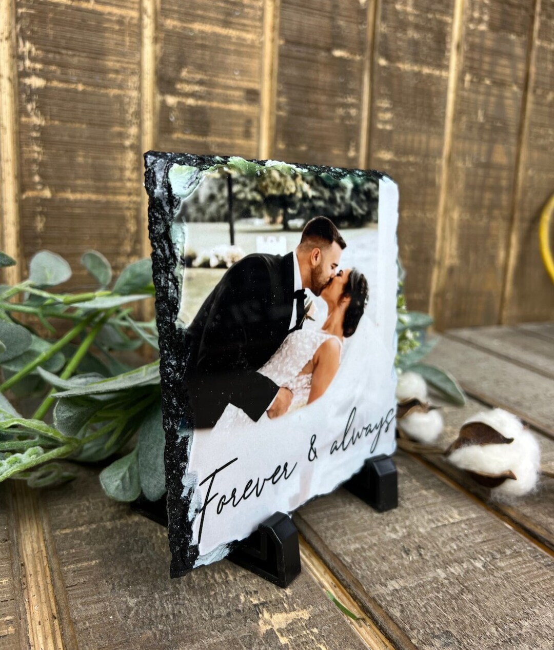 Personalized Photo Plaque, Photo Slate, Natural Slate Frame, Unique ...