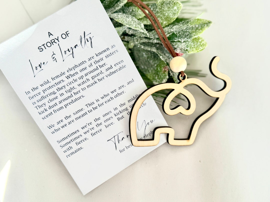 Friendship-sisterhood Elephant Ornament - Etsy