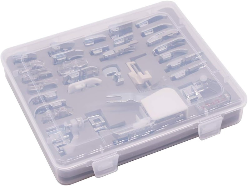 Complete 30 Pcs Presser Feet Set for Low Shank Sewing Machines: Brother ...