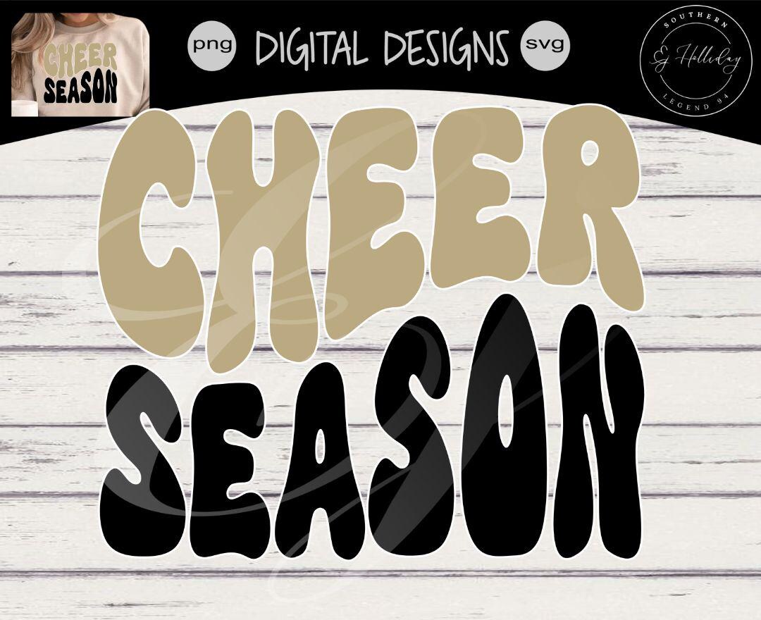 Cheer Svg Png Design | Bubble Letters Digital Designs Retro Svg| Team ...