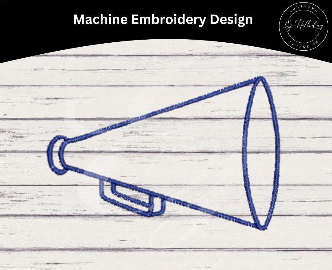 Megaphone, Cheer, Machine Embroidery, Digital Design, School ...