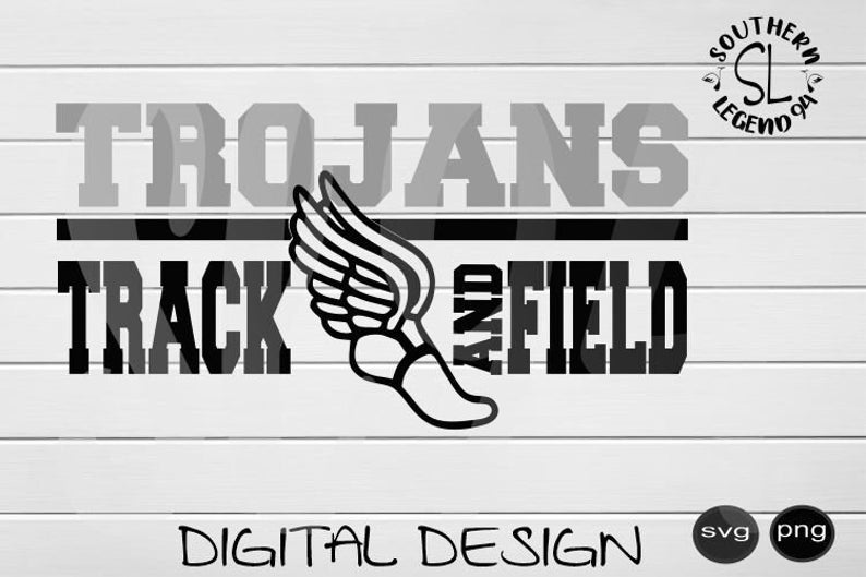 Trojans Sports Track and Field Png Svg Instant Digital Cutting - Etsy