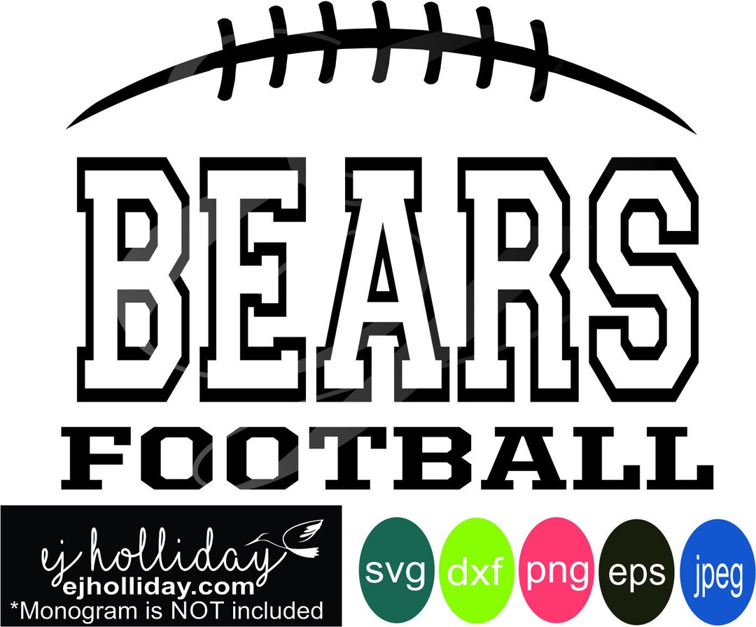Bears Football Split Design Dc Svg Dxf Eps Png Arrows Digital Cutting ...