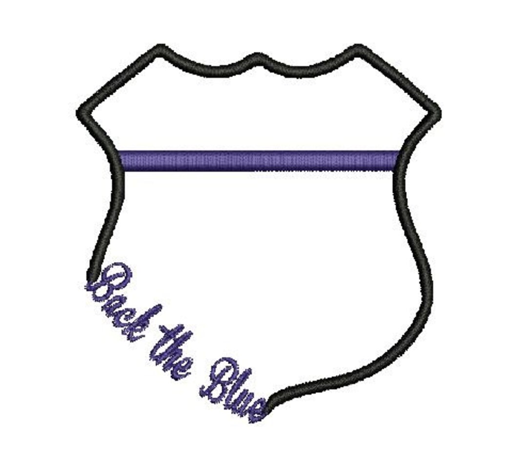 Police Badge Design 2 Different Stitches Back the Blue All Lives Matter ...