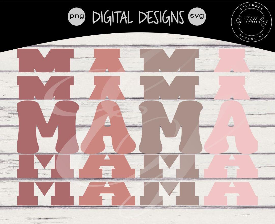 Mama Stacked Png Svg, Mama Svg, Sports Mom Svg, Ballpark Mama Shirt ...
