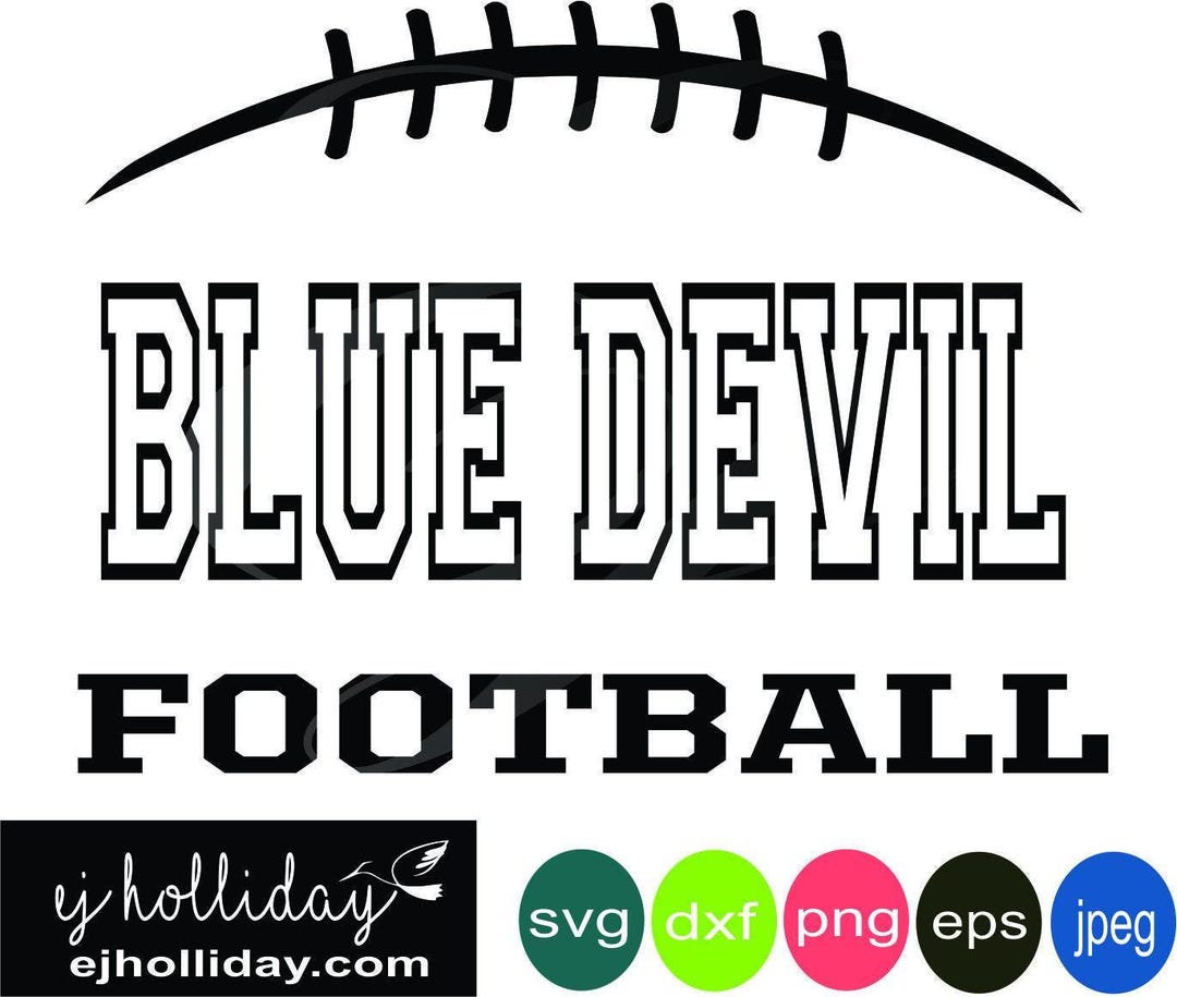 Blue Devil High School Football Split Design Dc Svg Dxf Eps Png Jpeg ...