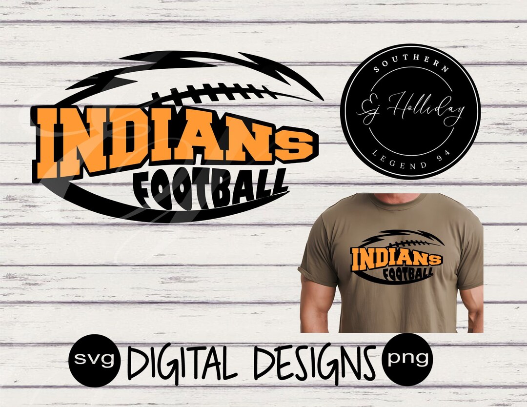 Indians Football Knockout Design High School Svg Dxf Eps Png Jpg Jpeg ...