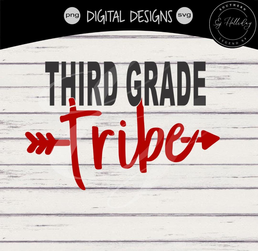 Third Grade Tribe Arrow Eps Svg Dxf Jpg Jpeg Png Digital Cutting Design ...