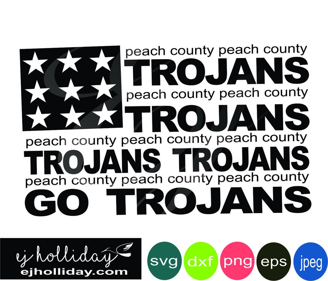 Peach County Trojans 19 Svg Eps Dxf Png Jpeg Digital Cutting - Etsy