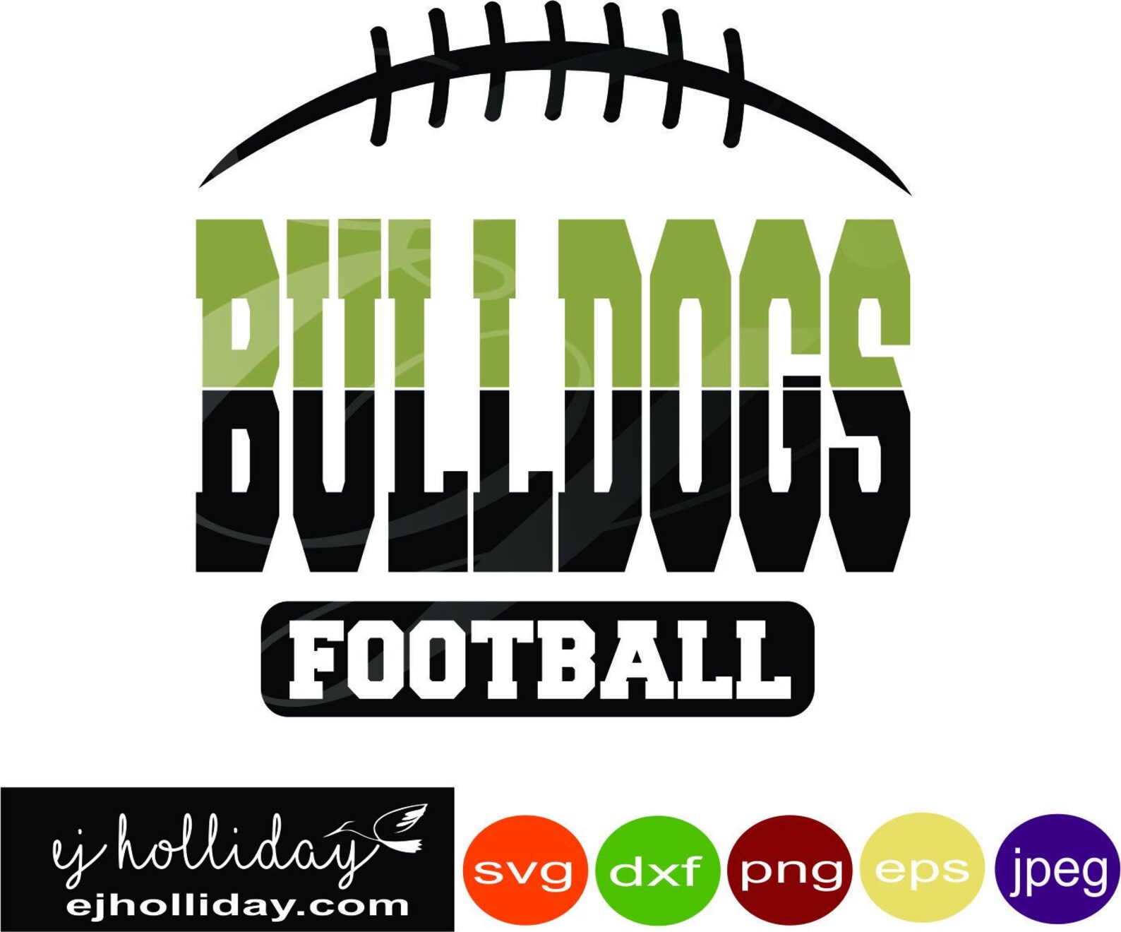 Bulldogs Football Ombre' Svg Dxf Eps Png Jpeg Jpg Digital - Etsy