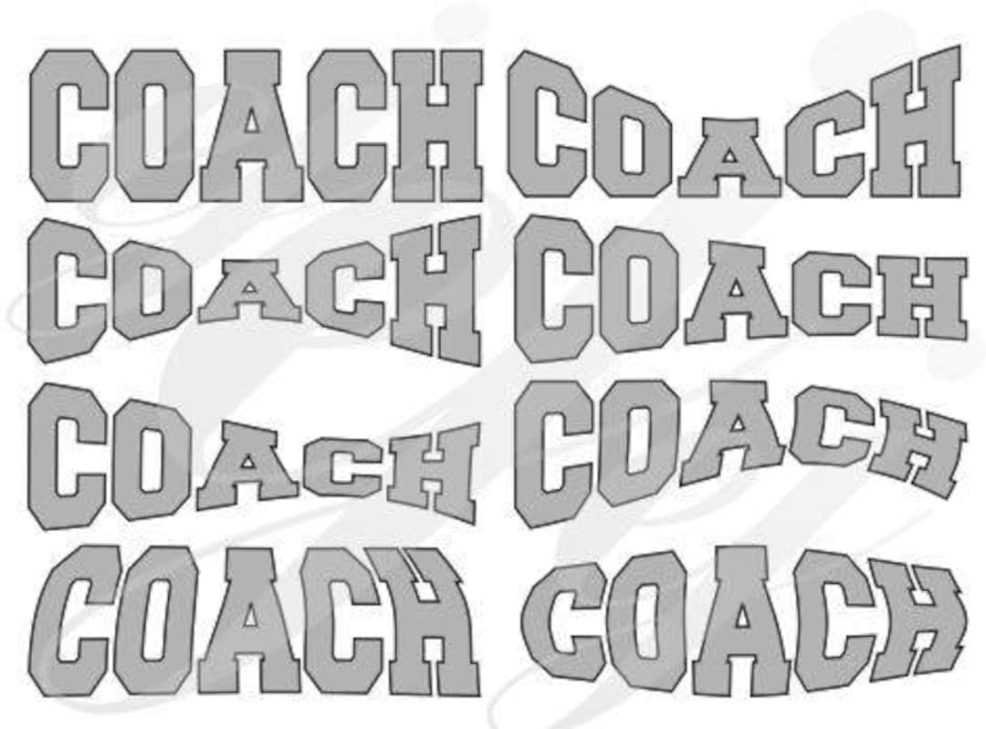 Coach Curved Layouts SVG EPS DXF Digital Cutting Design- Instant ...