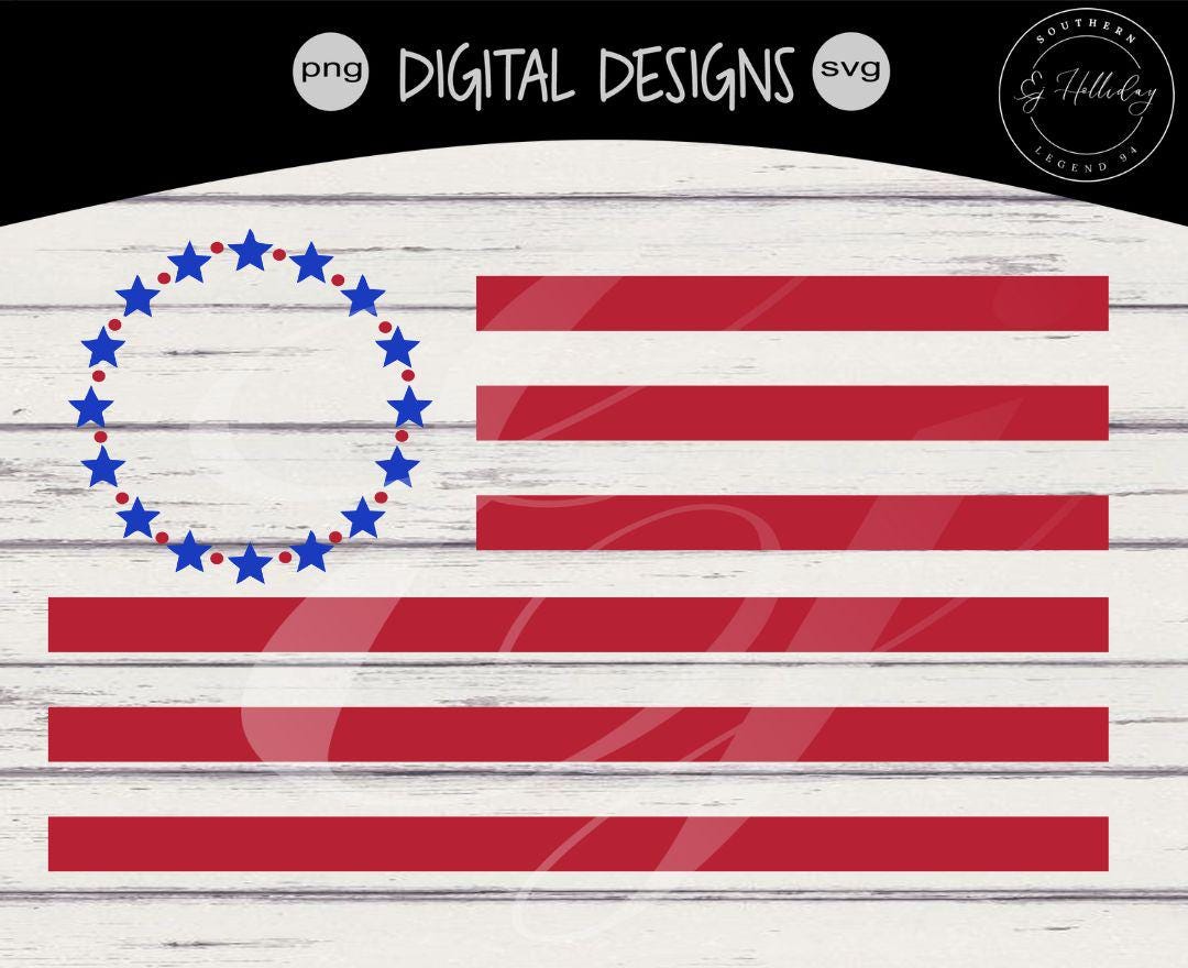 American Flag Monogram Svg Eps Png Dxf Digital Cutting Design Vector ...