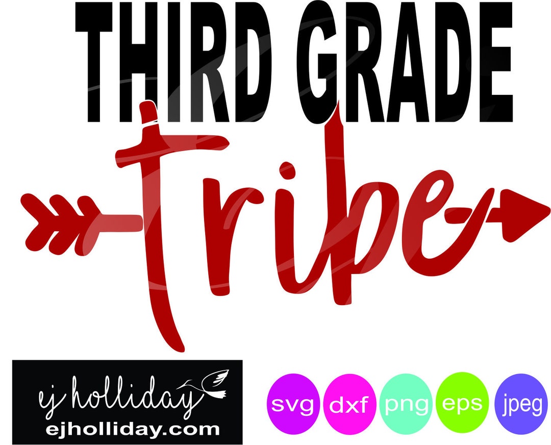 Third Grade Tribe Arrow Eps Svg Dxf Jpg Jpeg Png Digital Cutting Design ...