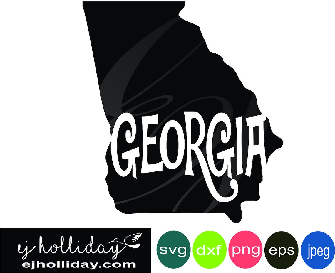 State of Georgia Svg Eps Png Dxf Jpeg Jpg Digital Cutting - Etsy