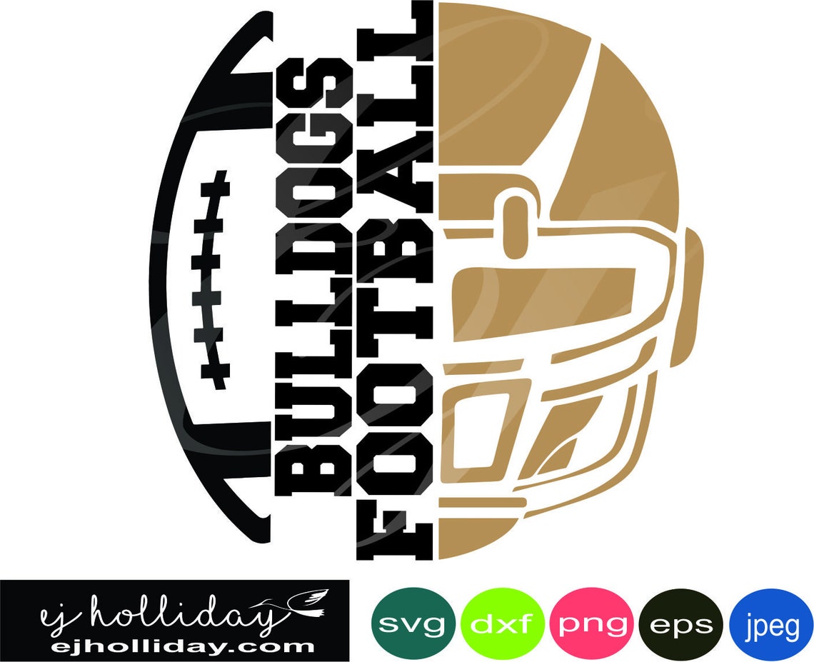 Bulldogs Football Helmet Split Design 18 Svg Dxf Eps Png Jpeg - Etsy
