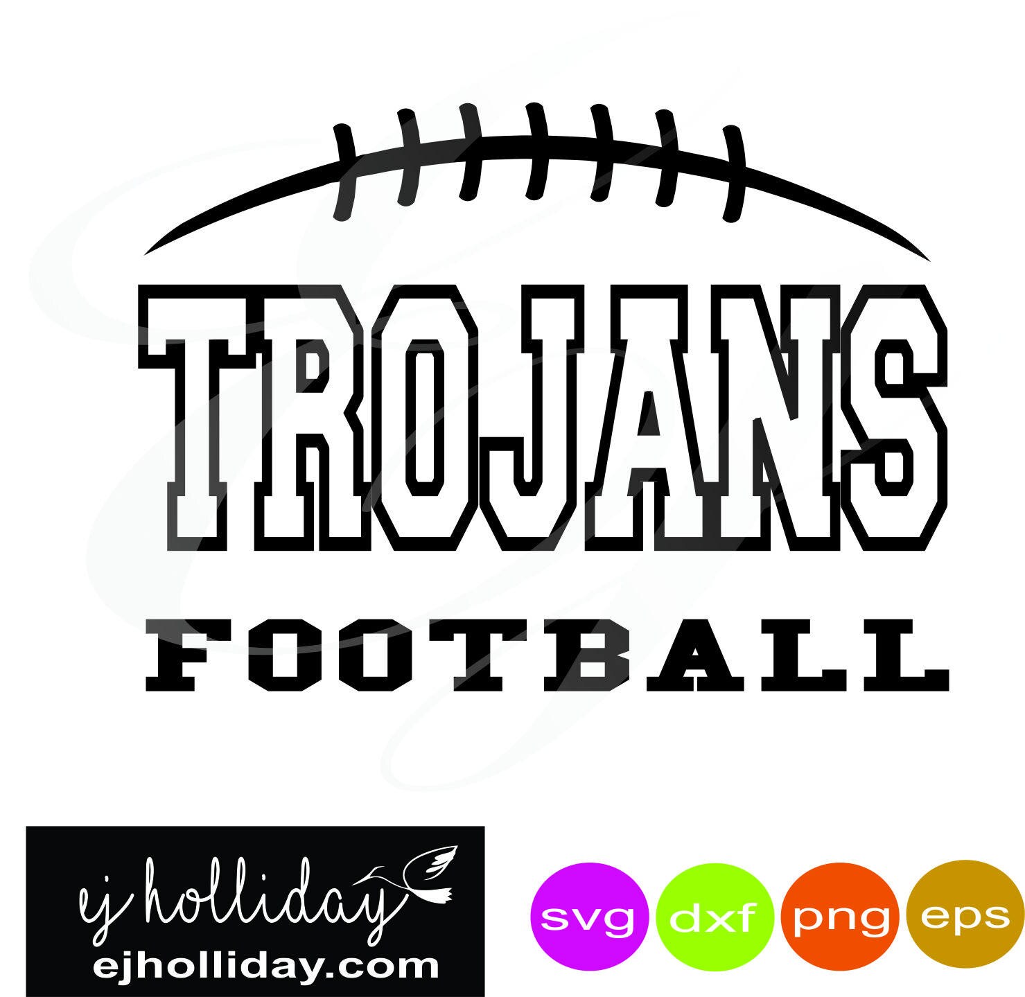 Cut Files Svg Png Eps Dxf Trojans Football SVG Silhouette Cricut ...