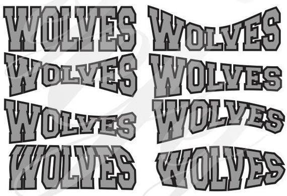 Wolves Curved Layouts Rome High School Georgia SVG EPS DXF | Etsy