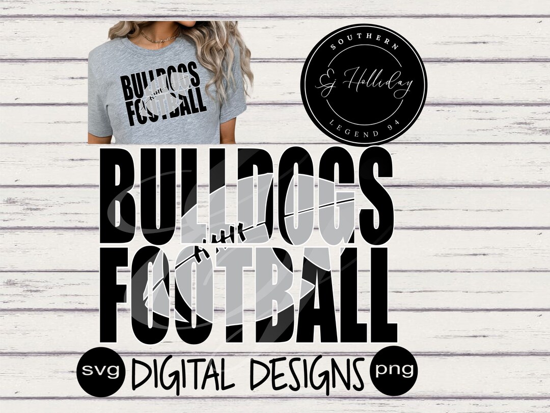 Bulldogs Football Knockout Team Mascot Favorite School Team Digital ...