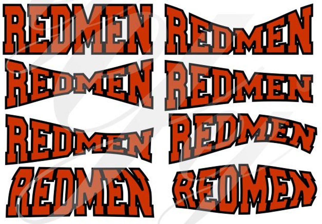 Tewksbury Memorial Redmen Curved Layouts High School SVG EPS - Etsy
