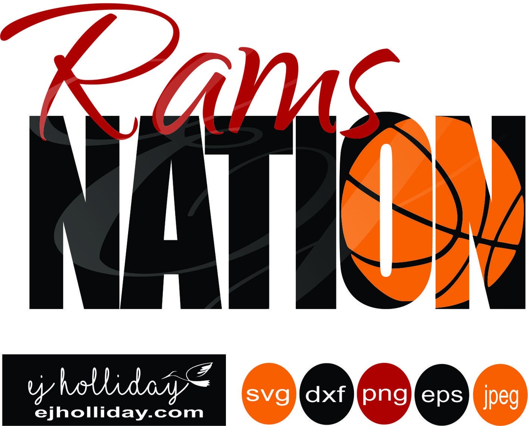 Rams Nation Basketball Knockout 19 Svg Eps Dxf Png Digital Cutting ...