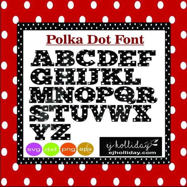 Polka Dot Font Svg - Etsy