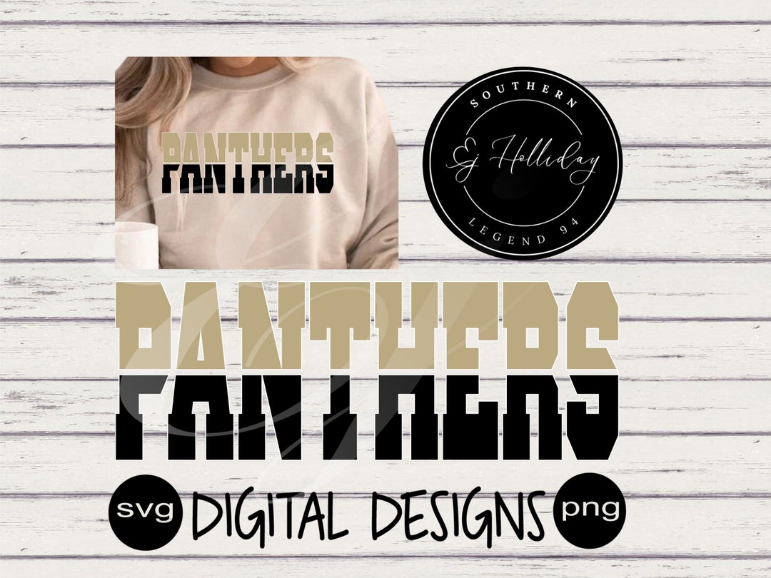 Panthers Team Mascot Two Toned Letters Png Digital Design Instant ...