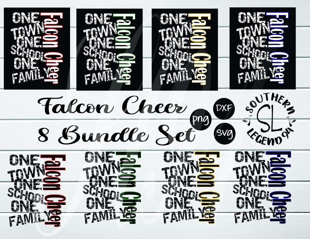 Falcon Cheer One Town One School One Family 8 Set Bundle Dacula High ...