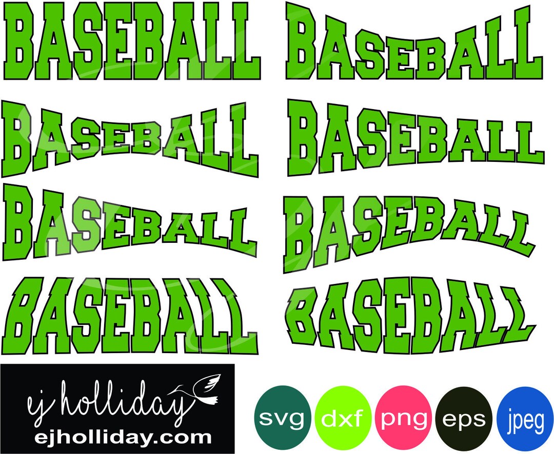 Baseball Curved Layouts Svg Dxf Png Eps Jpg Jpeg Digital Cutting Design ...