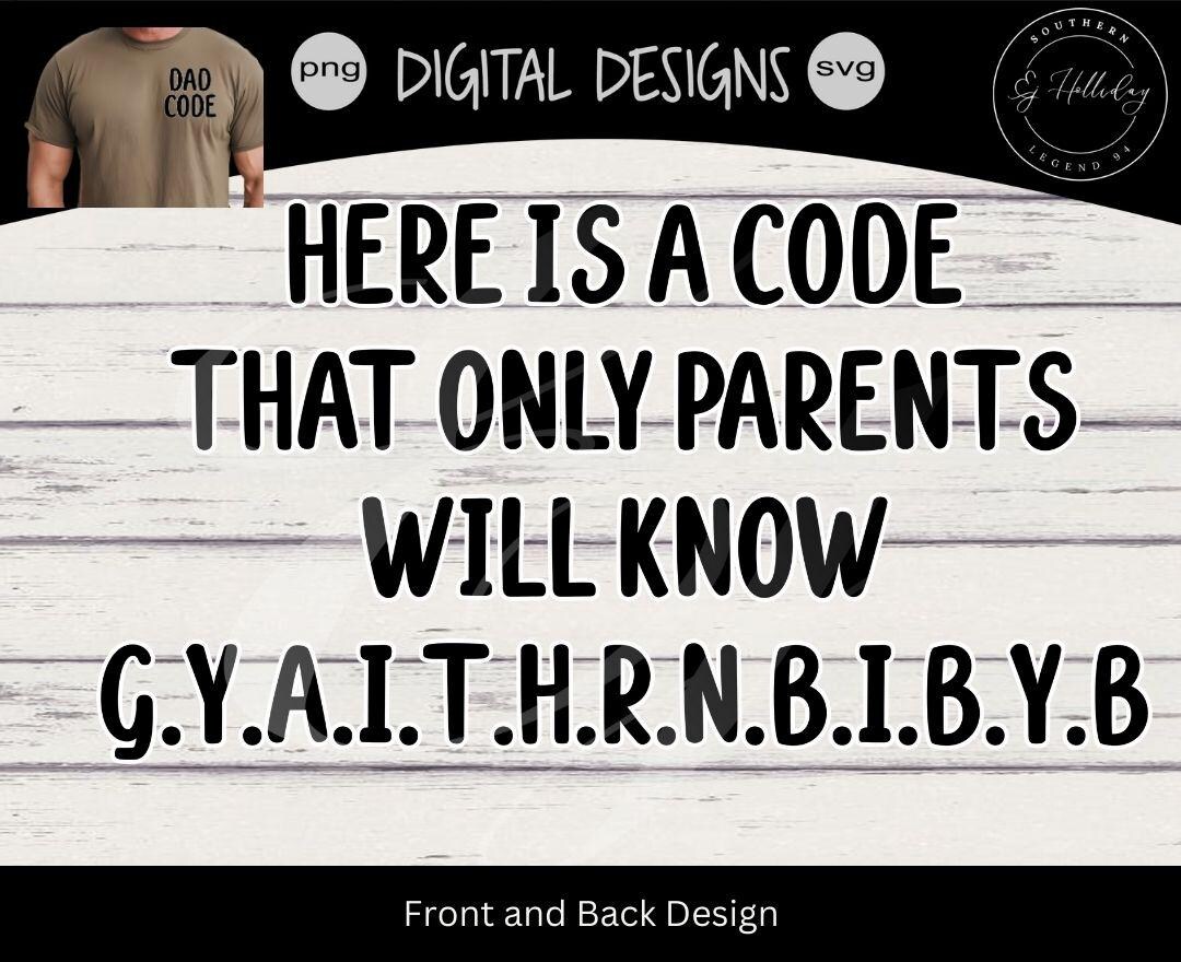 Dad Code SVG PNG | Digital Download | Funny Parent Code Svg ...