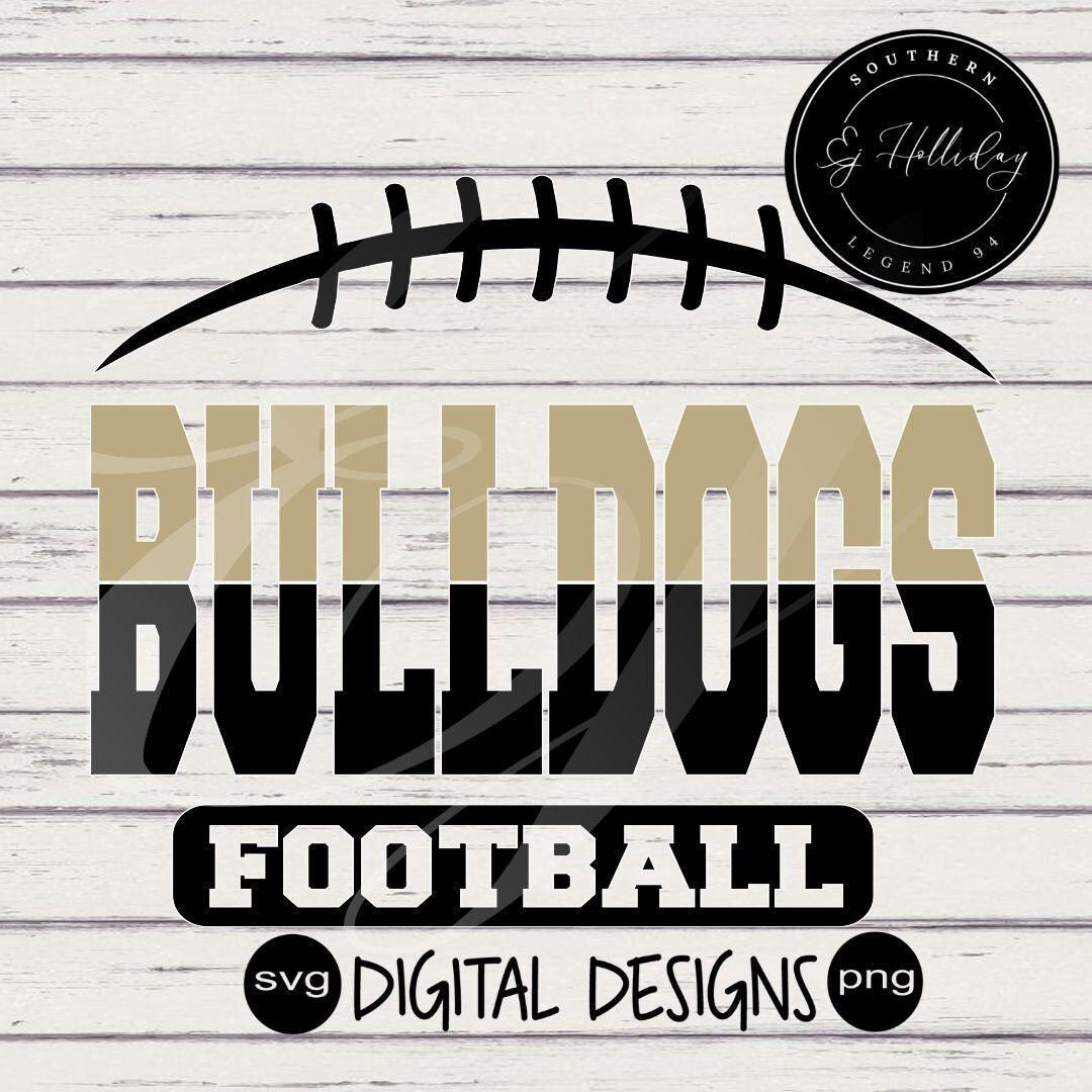 Bulldogs Football Ombre' Favorite School Team Mascot Svg Png Digital ...
