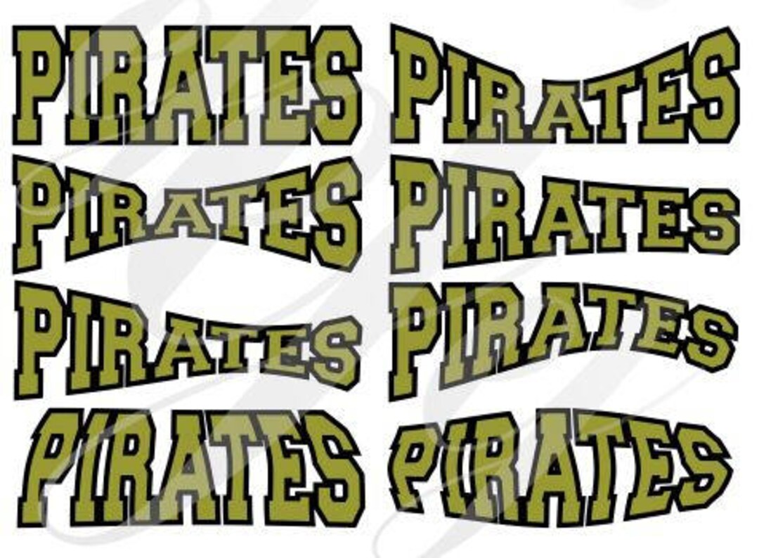 Brunswick High School Pirates Curved Layouts SVG EPS DXF Digital ...
