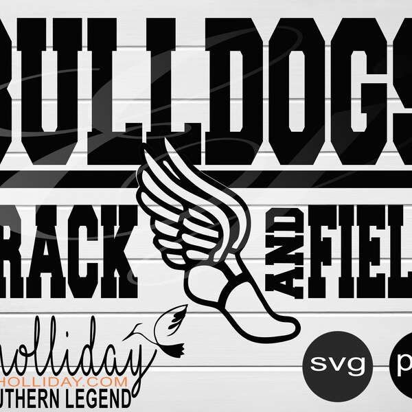 Bulldogs Track and Field Svg - Etsy