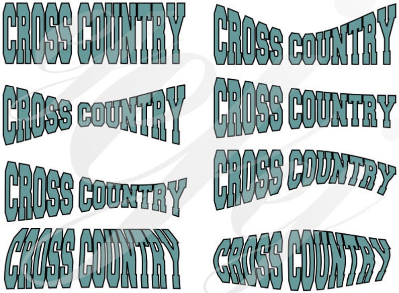 Cross Country Layouts SVG EPS DXF Digital Cutting Design - Etsy