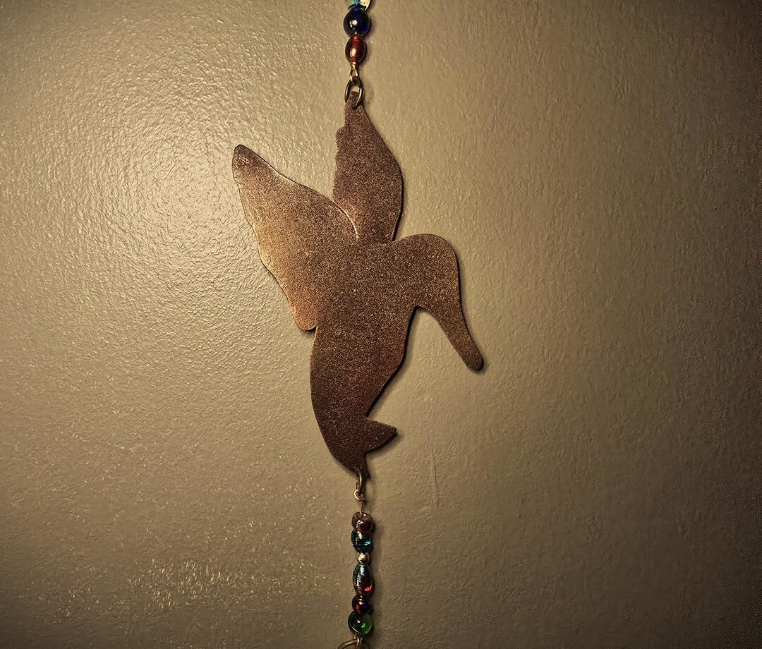Hummingbird Suncatcher: Recycled Metal With Glass Lampwork Beads and ...
