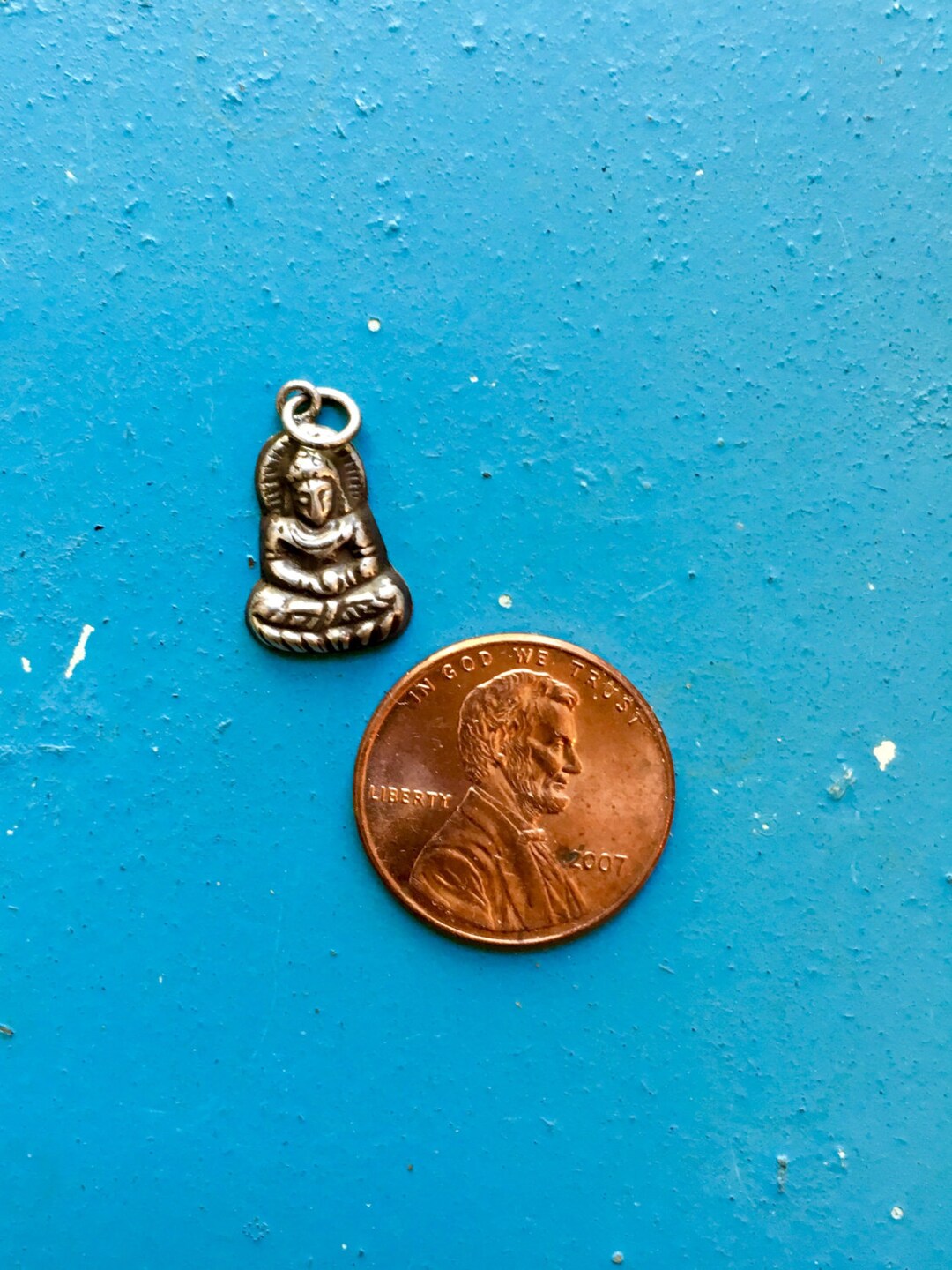 Tiny Sterling Lakshmi Saraswati Charm Pendant Silver Dainty Wee Zen ...