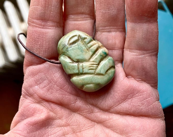 Antique Pre-columbian Jade Jadeite Guatemalita Maya the Meditating ...