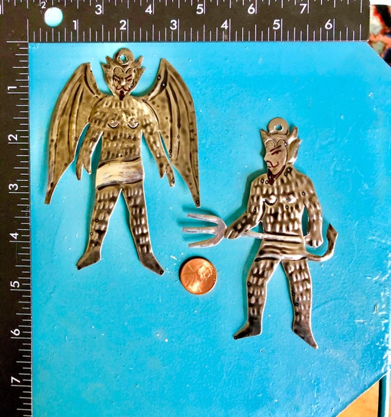 Art Objects Tin Milagros The Devil El Diablito with Pitchfork Ex Voto ...